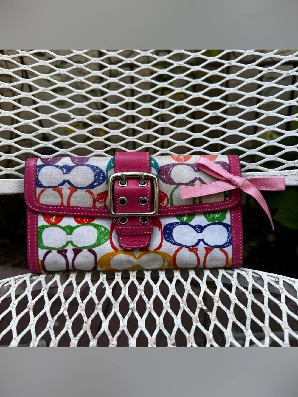 Coach | Bags | Rare Multicolored Coach Monogramed Wallet | Poshmark